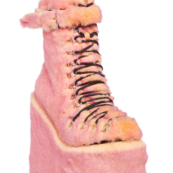 Dolls Kill | Shoes | Fluffy Platform Traitor Boots | Poshmark